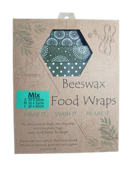 Beeswax Wrap - Green - Various – Cotton Blend - Moekie's Bees Wax Wraps